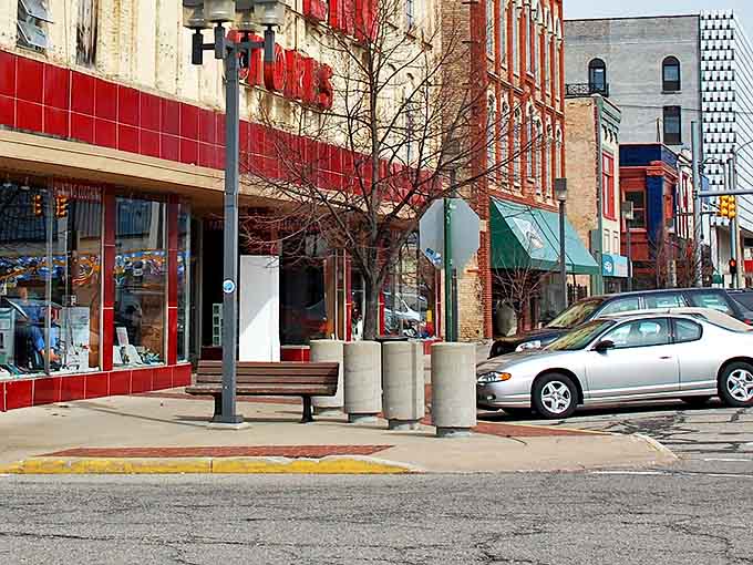 Bay City's historic downtown district preserves the charm of yesteryear. Red brick buildings tell stories of Michigan's past while housing today's local businesses.