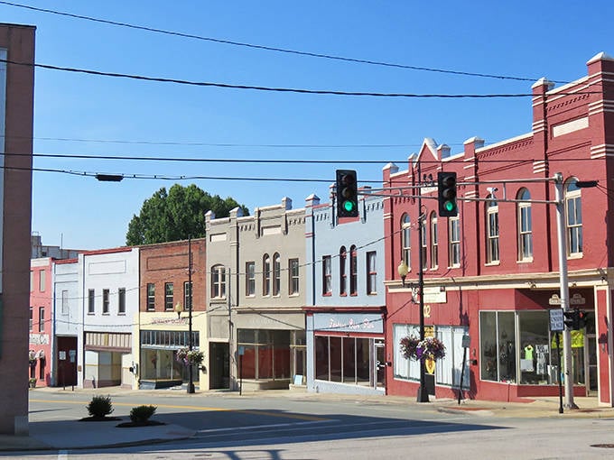 Danville's historic downtown showcases beautiful brick buildings and tree-lined streets perfect for leisurely strolls and window shopping adventures.