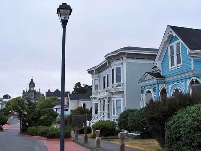 Eureka's Victorian architecture stands as a colorful reminder of California's past, where history meets small-town charm.