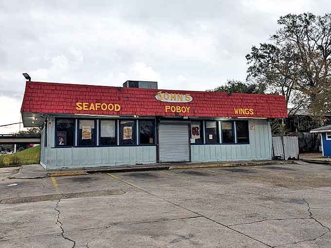 John's bright red roof signals seafood salvation ahead. Sometimes the plainest places pack the most flavor!