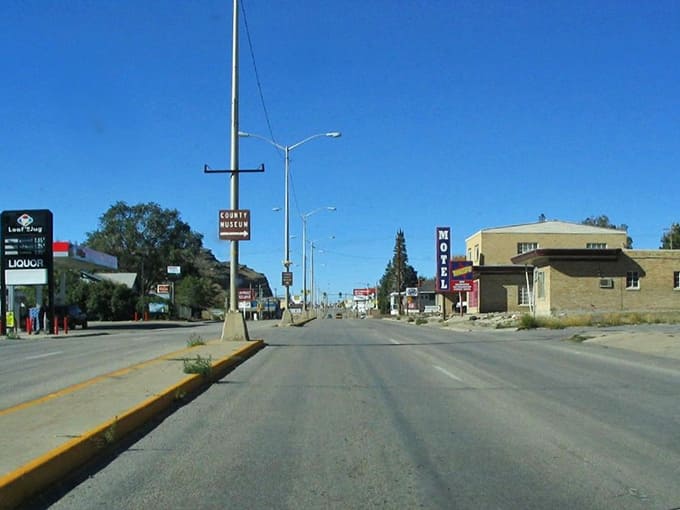 Rawlins' wide-open main street showcases the unhurried pace of this high desert Wyoming town.