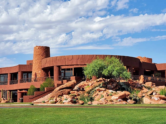 Red rock architecture meets desert golf greens in St. George, where nature provides the most dramatic backdrop imaginable.
