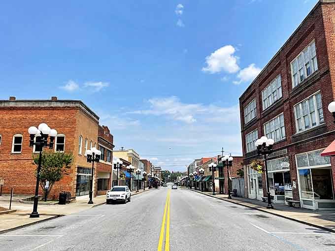 Union's downtown streets blend old-world architecture with quiet determination, creating a scene that feels authentically Southern and wonderfully unhurried.