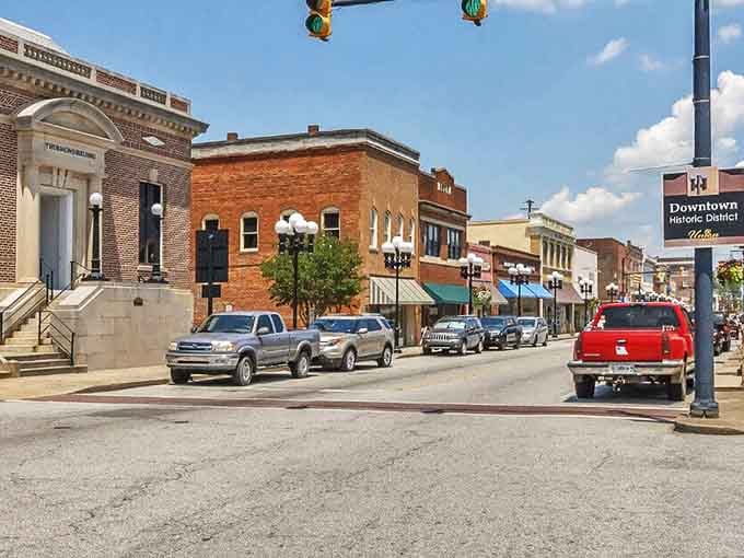 Union's postcard-perfect main street invites window shopping without the pressure of big-city retail markup.