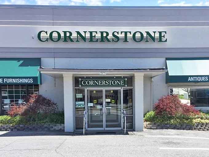 The elegant entrance welcomes you into a world where antiques meet affordability beautifully.