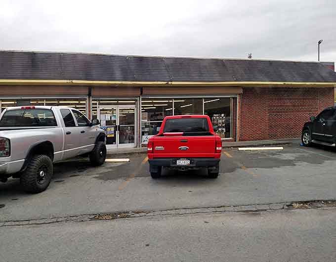 The local market in Crab Orchard - where shopping takes twice as long because you'll run into at least three people you know.