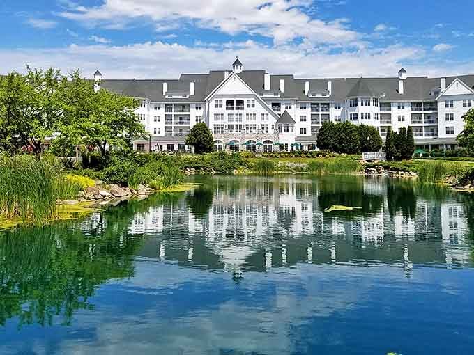 Luxury meets lakeside living at Elkhart Lake, where elegant accommodations mirror the natural beauty surrounding them.