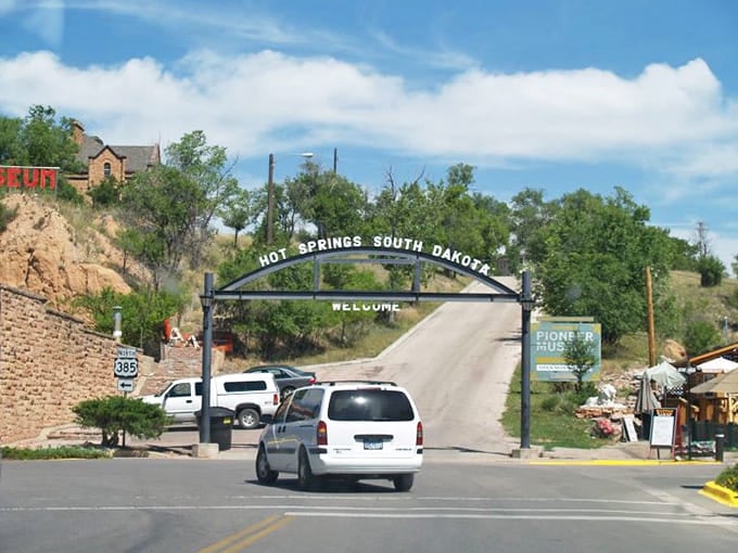 Hot Springs welcomes visitors with its iconic archway, a gateway to healing waters and small-town hospitality.