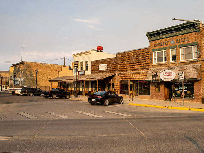 The sun sets on Kemmerer's main drag, where the simple life still exists for those willing to look beyond tourist hotspots.