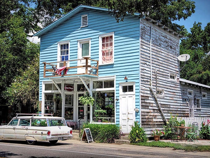 That blue building in McClellanville has probably seen more authentic Southern characters than a Pat Conroy novel.