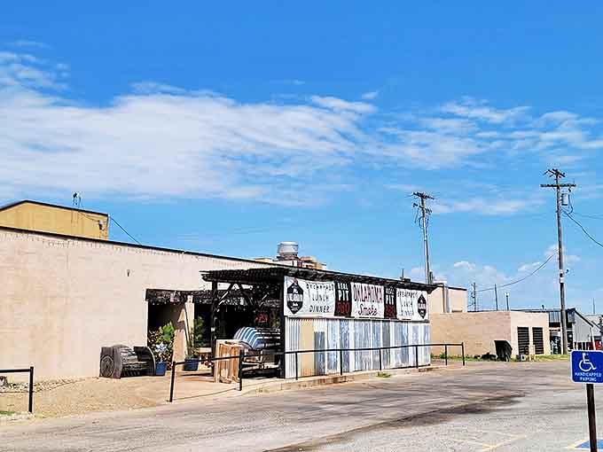 Where corrugated metal, weathered wood, and smoke-stained signs promise the authentic barbecue experience you've been craving.
