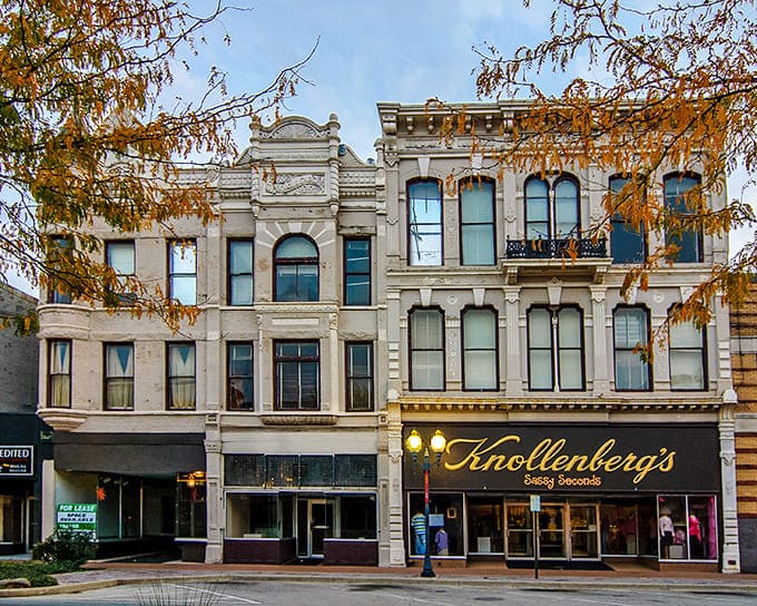 Fall colors frame this perfect Main Street scene&mdash;Norman Rockwell would've set up his easel right here.