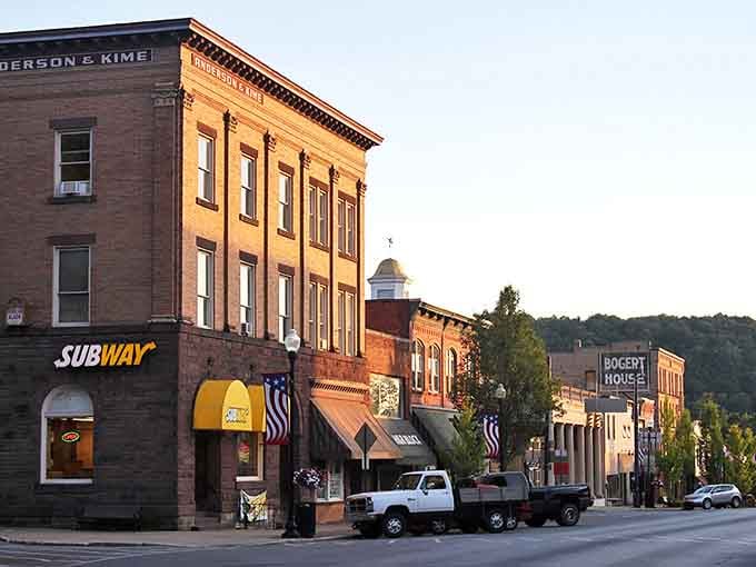 Downtown Ridgway's Main Street features classic brick buildings, local businesses, and that welcoming small-town atmosphere visitors absolutely love to experience.