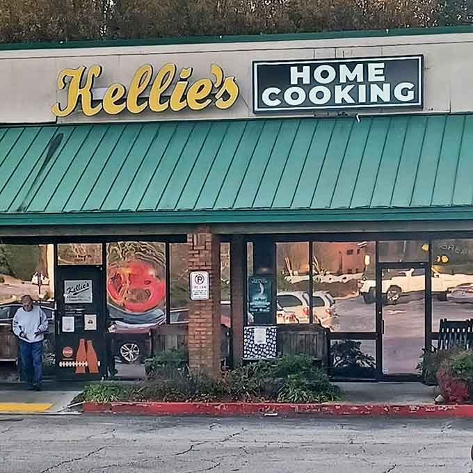 That "Home Cooking" sign isn't just decoration – Sweet Pea Kitchen (Kellie's) delivers on the promise with plates that remind you of Sunday dinners past.