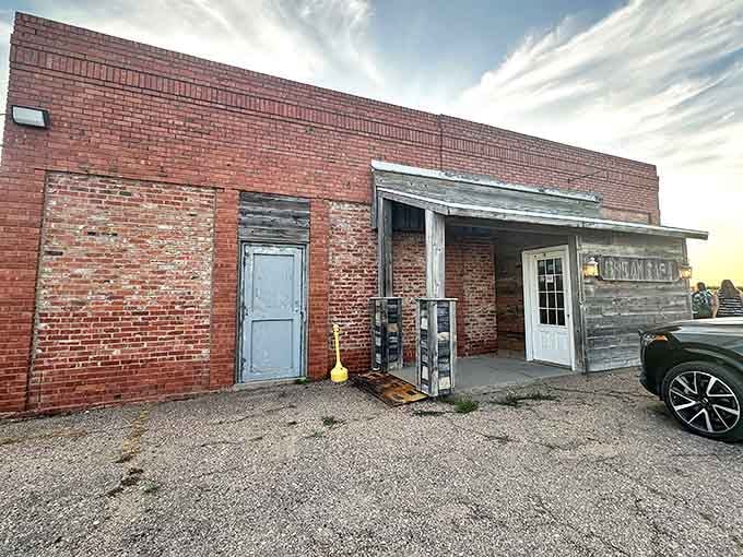 The historic brick building stands proud at sunset, having served countless memorable meals through the passing decades.