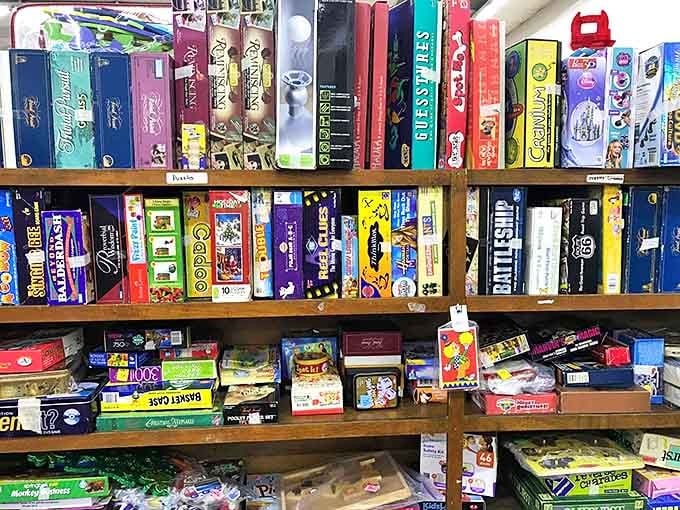 Board game bonanza! Family game nights get an affordable upgrade with classics and curiosities stacked three shelves high.