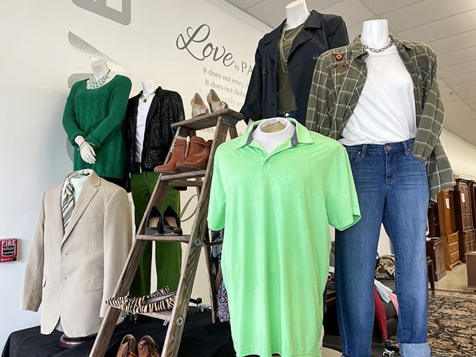 Mannequins sporting secondhand style prove that fashion doesn't need a first-owner price tag to make a statement.