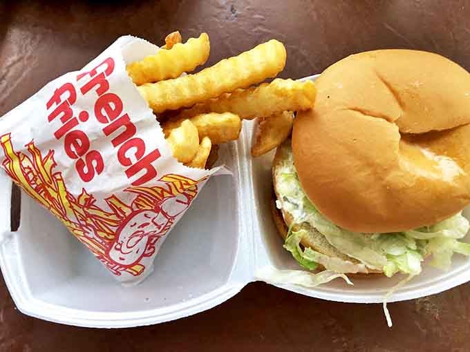 The classic combo that launched a thousand food memories&mdash;crispy fries and a perfectly dressed burger that makes fast food chains weep with inadequacy.