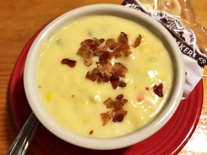 Bacon Corn Chowder that makes New England proud&mdash;creamy, hearty, and exactly what you need after a day in the mountains.
