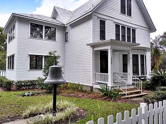 The DeLand House Museum's pristine white facade and welcoming porch tell stories of Florida's past without saying a word.