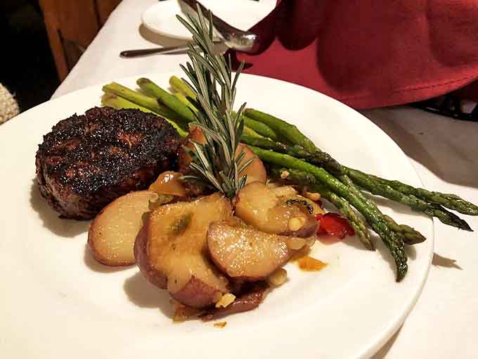 This filet mignon and those potatoes are having the culinary equivalent of a perfect first date&mdash;complementing each other beautifully without competing for attention.