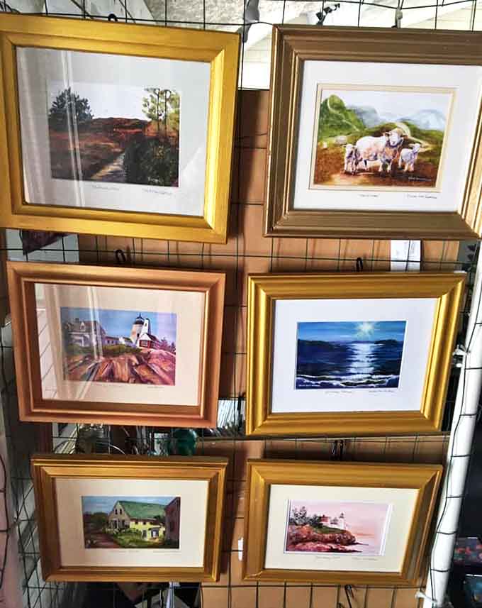Maine's iconic landscapes captured in golden frames. Like windows to places you recognize but haven't visited in years, each painting invites you home.