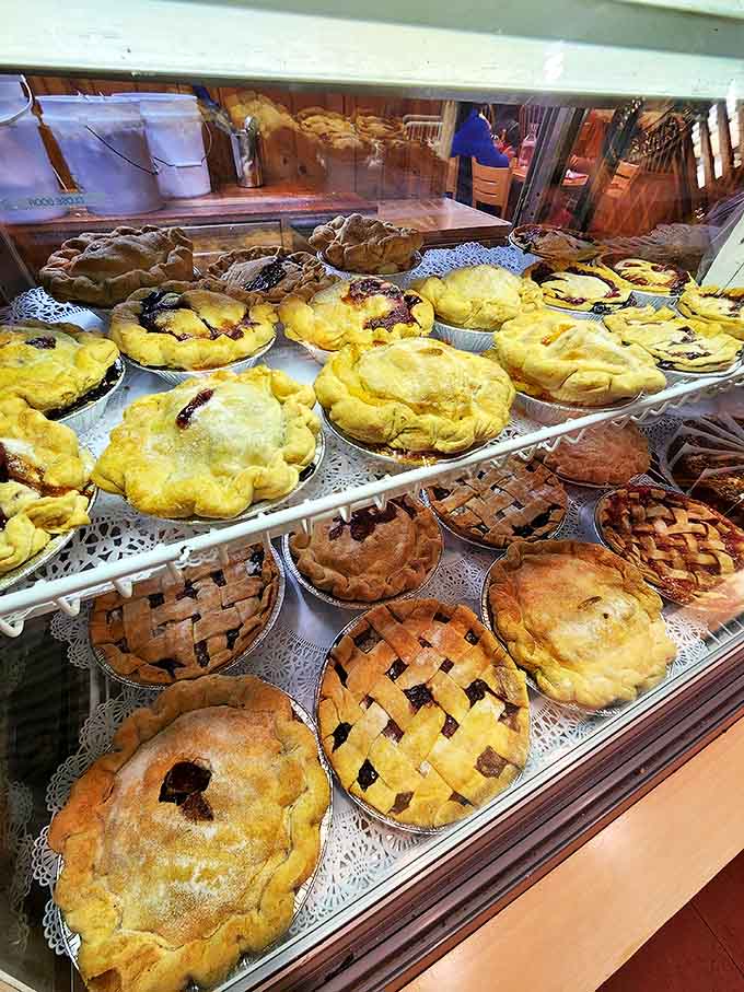 Pie paradise found! Golden lattice crusts and bubbling fruit fillings that would make your grandmother simultaneously proud and a little jealous.