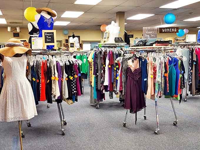 The women's section rivals department stores with its organization and variety, minus the heart-stopping price tags and overzealous salespeople.
