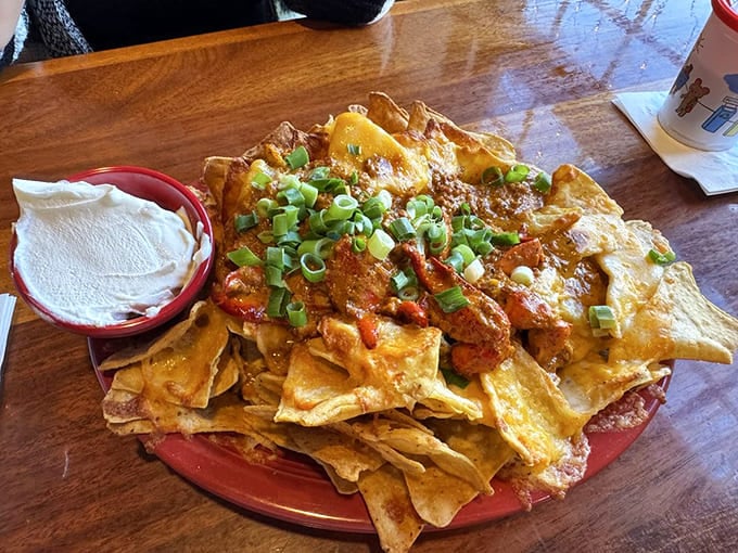 These loaded nachos aren't messing around&mdash;crispy chips buried under an avalanche of toppings that'll make you forget you're in New England, not Nacholand.