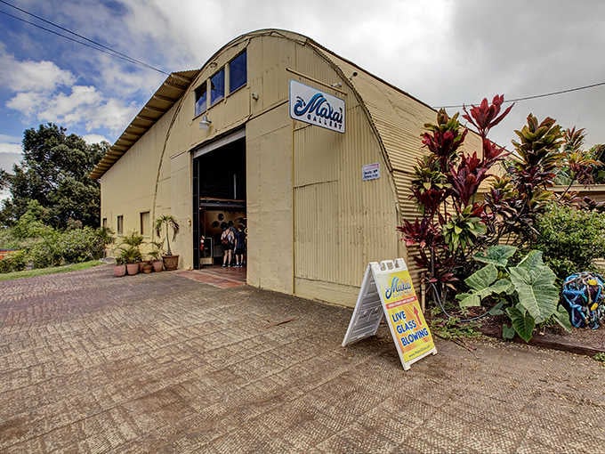 Makai Glass Maui's workshop welcomes visitors to witness the mesmerizing transformation of molten glass into island-inspired art pieces.