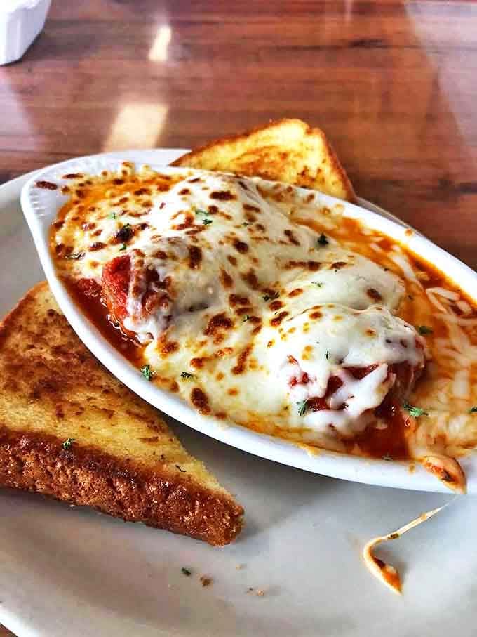 Pasta perfection swimming in marinara and blanketed with melted cheese &ndash; Italian grandmothers everywhere are nodding in reluctant approval.