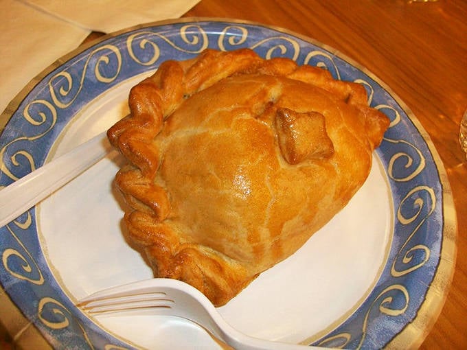 Like a well-tailored suit, this pasty's crimped edge demonstrates the craftsmanship that separates the authentic from the ordinary.