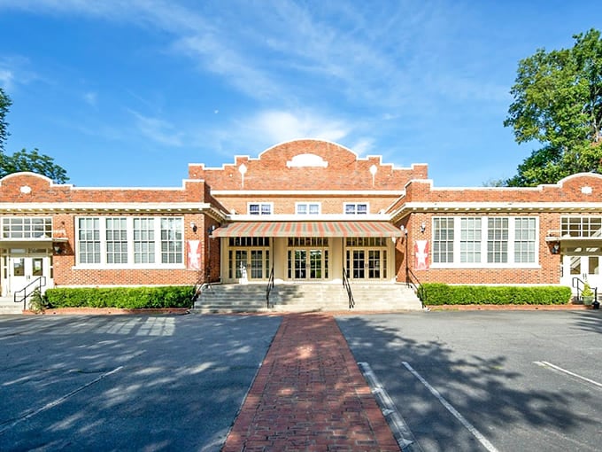 The Plaza Arts Center's stunning brick fa&ccedil;ade and Spanish-influenced architecture houses cultural treasures in what was once a bustling schoolhouse.