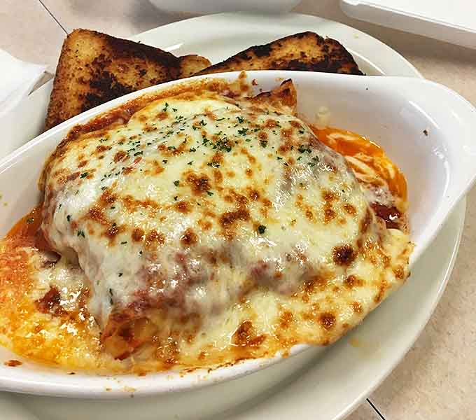 Bubbling cheese blankets this dish like a warm comforter on a cold Indiana morning&mdash;comfort food that lives up to its name.