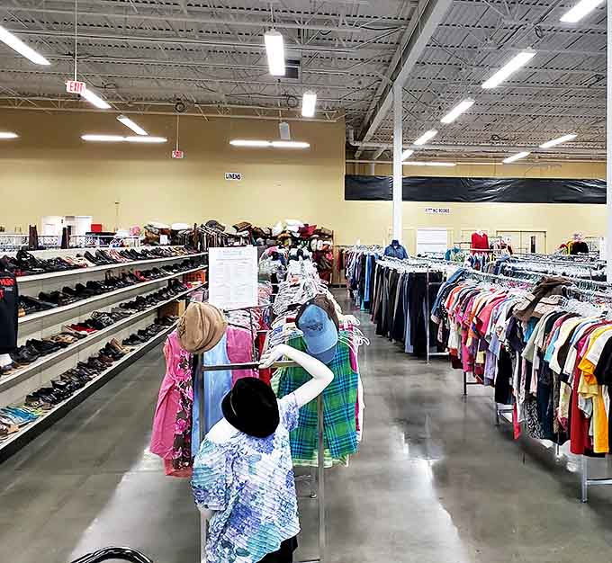 Organized racks make finding your size a breeze, unlike that time you tried to locate your car in the mall parking lot during Christmas.