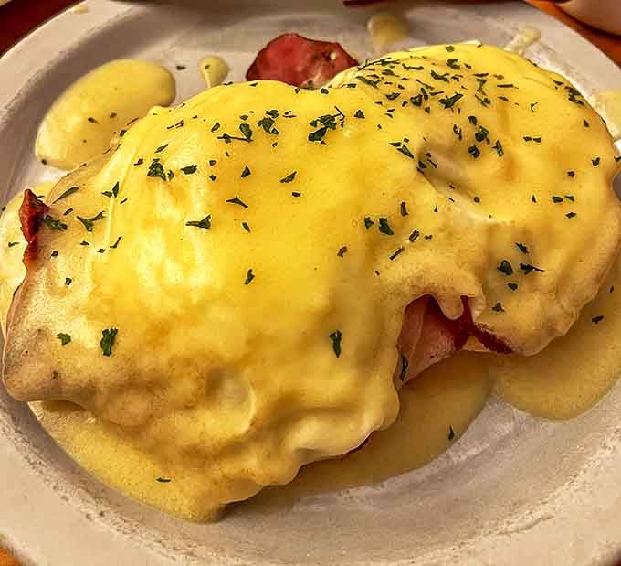 Eggs Benedict done right &ndash; with ham that means business and hollandaise sauce that would make a French chef tip their toque in respect.