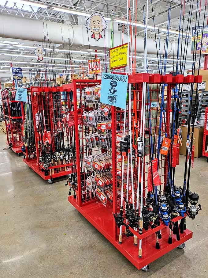 The fishing section is an angler's paradise &ndash; where the only thing more impressive than the selection is how little you'll spend.