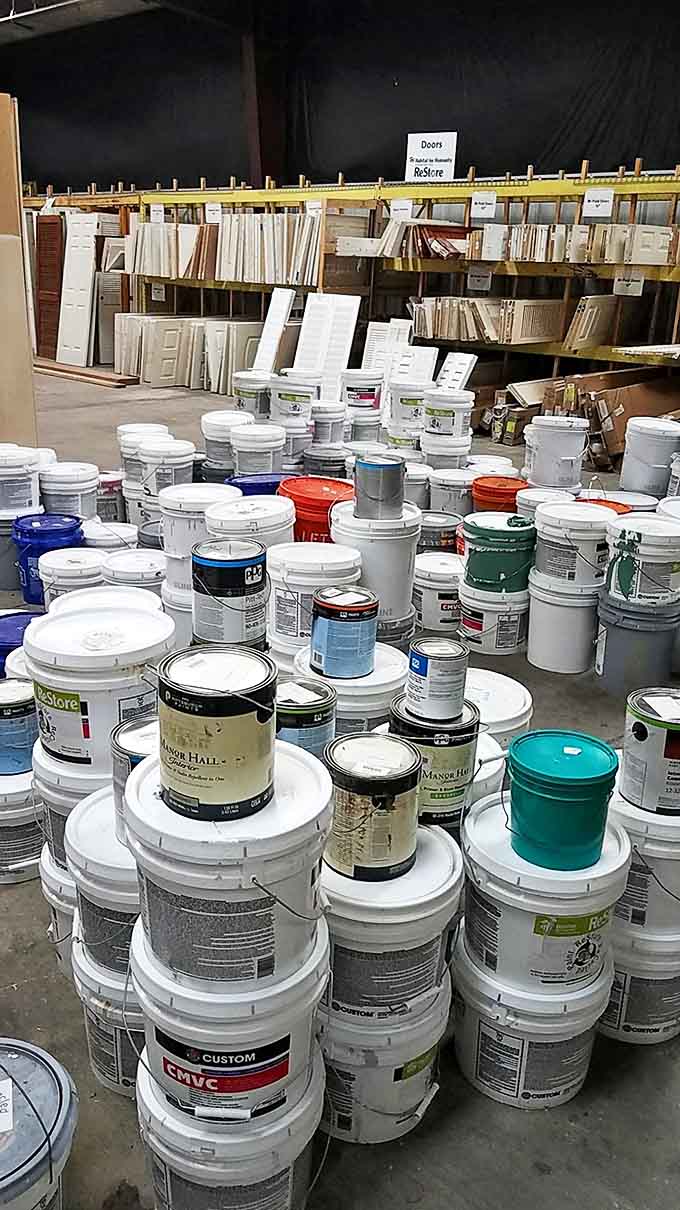 Paint paradise! Enough buckets to transform an entire neighborhood from drab to fab, all at bargain prices.