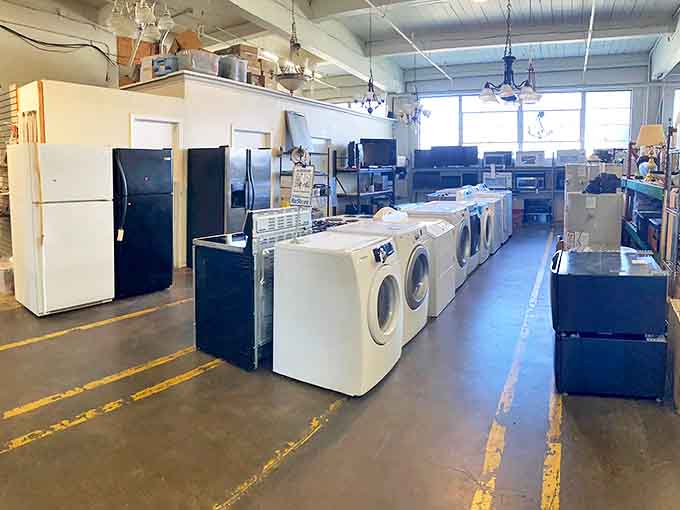 The appliance lineup &ndash; where refrigerators and washing machines get their second chance at kitchen and laundry room stardom.