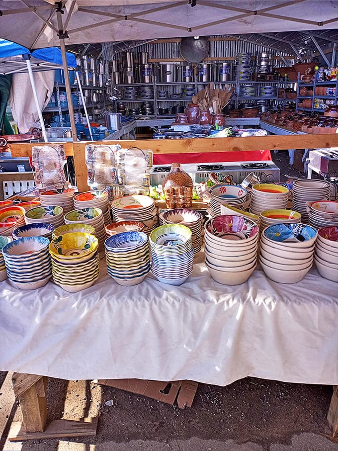 A rainbow of handcrafted bowls tells stories of artisans and far-off places. Each piece carries the fingerprints of its creator and awaits your dinner table.