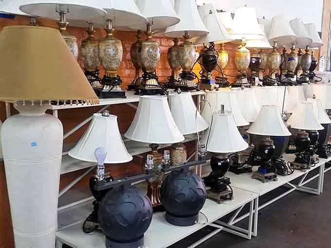 Lamp department or lighting museum? These illuminating treasures range from "grandmother's attic" to "boutique hotel lobby."