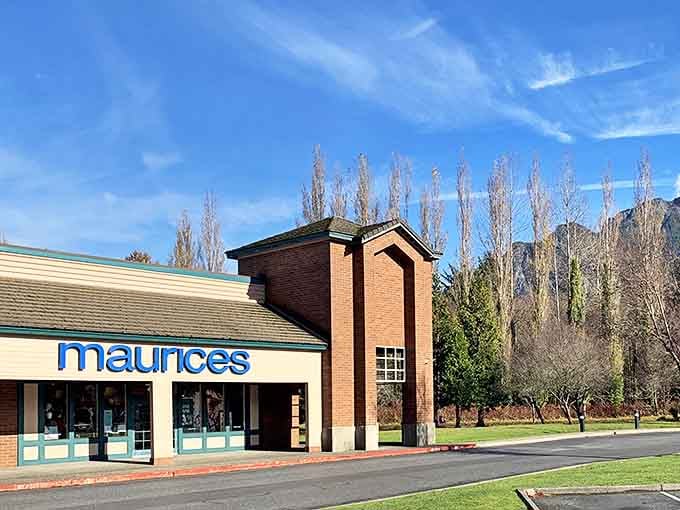 Maurices sits nestled against the mountain backdrop, proving fashion and nature can coexist in perfect Washington harmony.