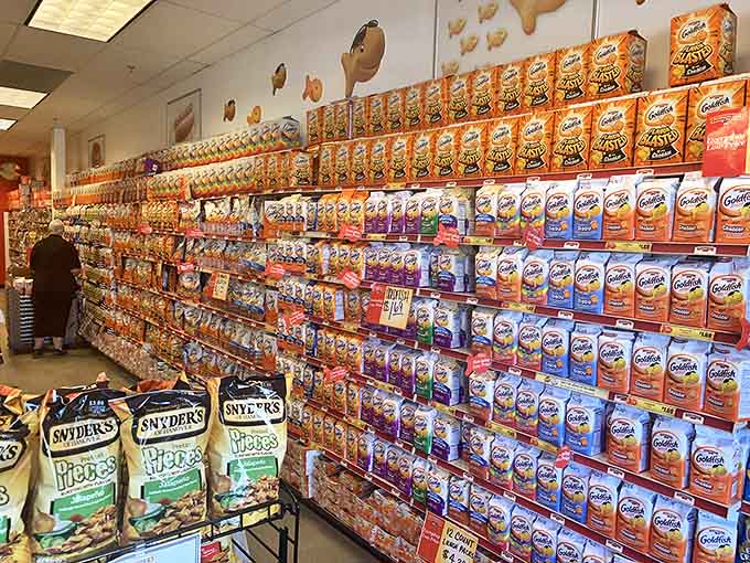 Goldfish crackers and pretzels create a snack paradise &ndash; because serious shopping requires serious sustenance to maintain peak bargain-hunting performance.