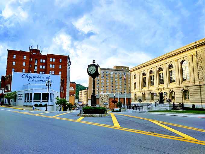 Bluefield's downtown skyline showcases the architectural grandeur of a city built when coal was king and prosperity flowed like black gold.
