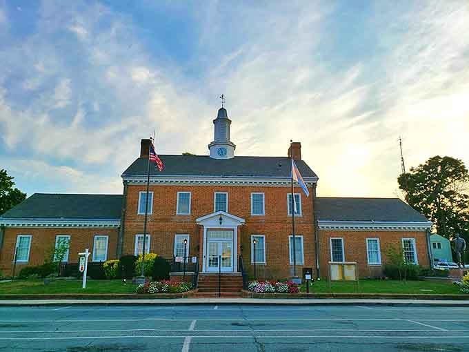 Smyrna's Town Hall stands as a testament to Georgian architectural dignity &ndash; red brick never looked so official.