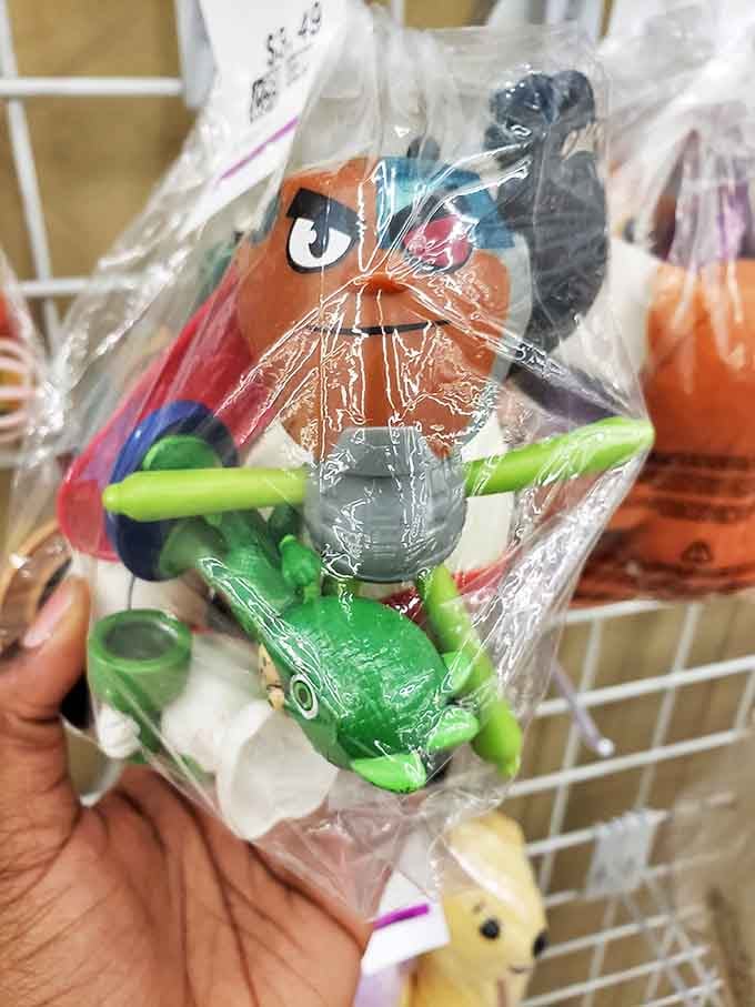 A Mr. Potato Head and friends, bagged and tagged, ready to spark imagination in a new generation without the modern price tag.