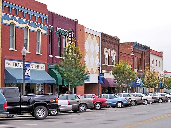 Atchison's historic commercial district showcases the prosperity of its riverboat and railroad heyday in brick and mortar.