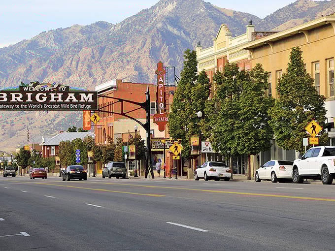 Welcome to Brigham City, where the Egyptian Theatre marquee still lights up Main Street like the good old days.