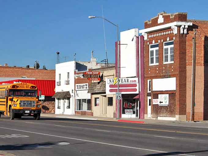 Gering's downtown offers the perfect blend of historic charm and modern convenience against a backdrop of Nebraska sky.
