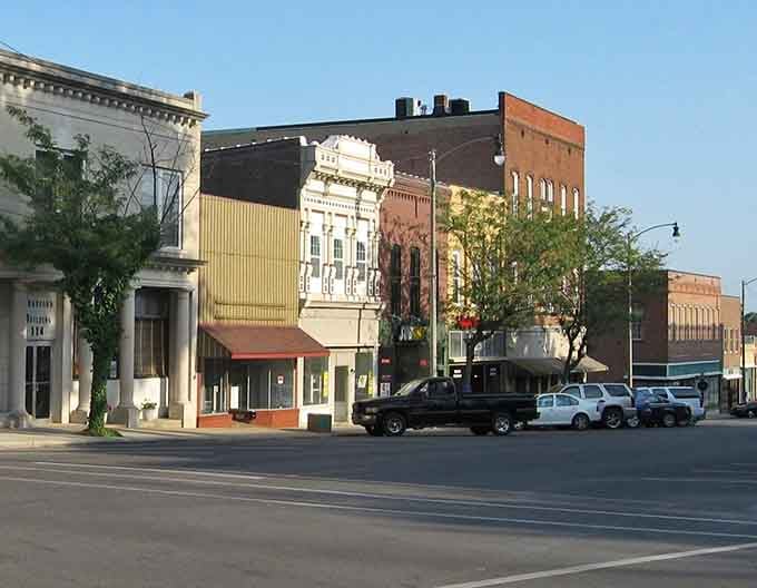 Greenville's main street offers a perfect backdrop for an afternoon stroll with no particular destination in mind.